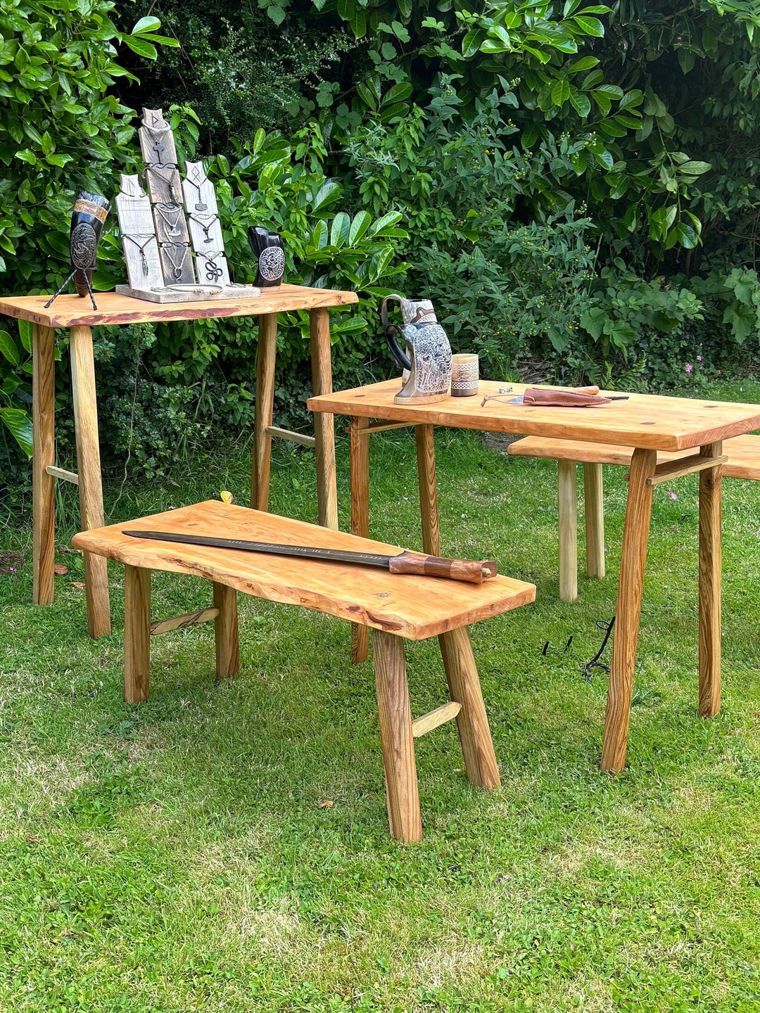 Medieval Benches & Tables. Viking Furniture Anglo Saxon - Etsy