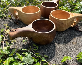 Norse Kuksa Cup Wooden Shotglass Mug With Viking Trollkors Forest ...
