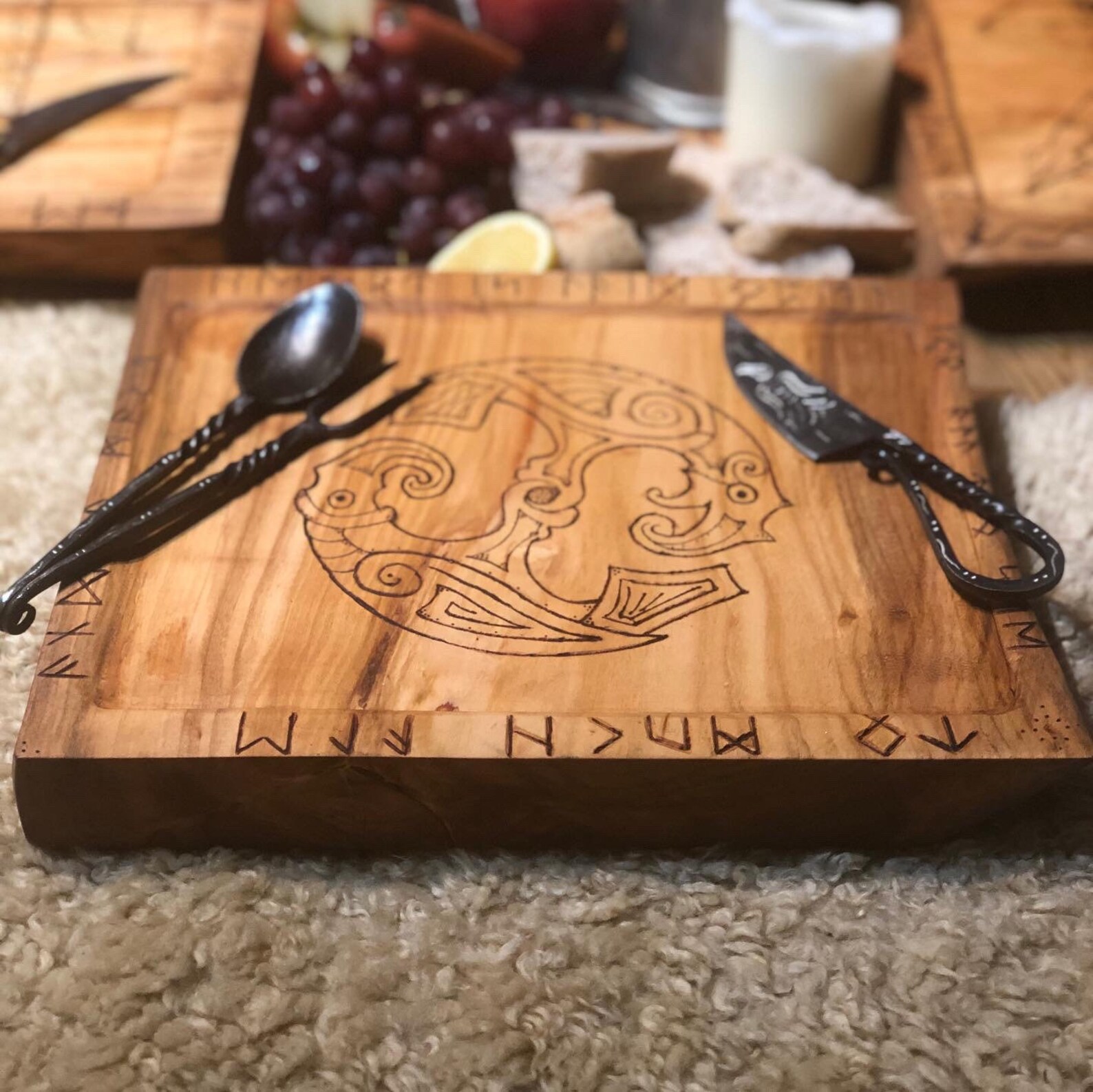 Viking Chopping Board or Medieval Serving Platter! - Etsy