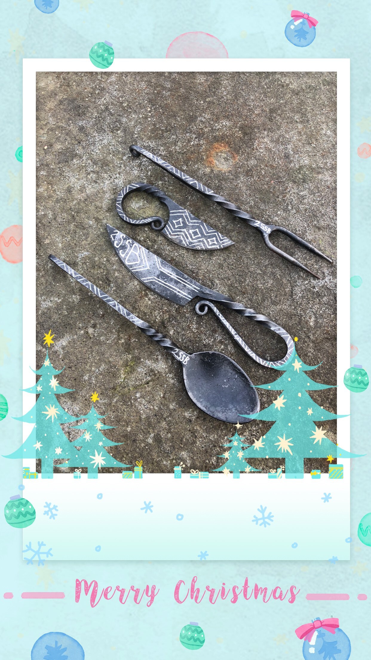 Hand Forged Cutlery Set | Etsy