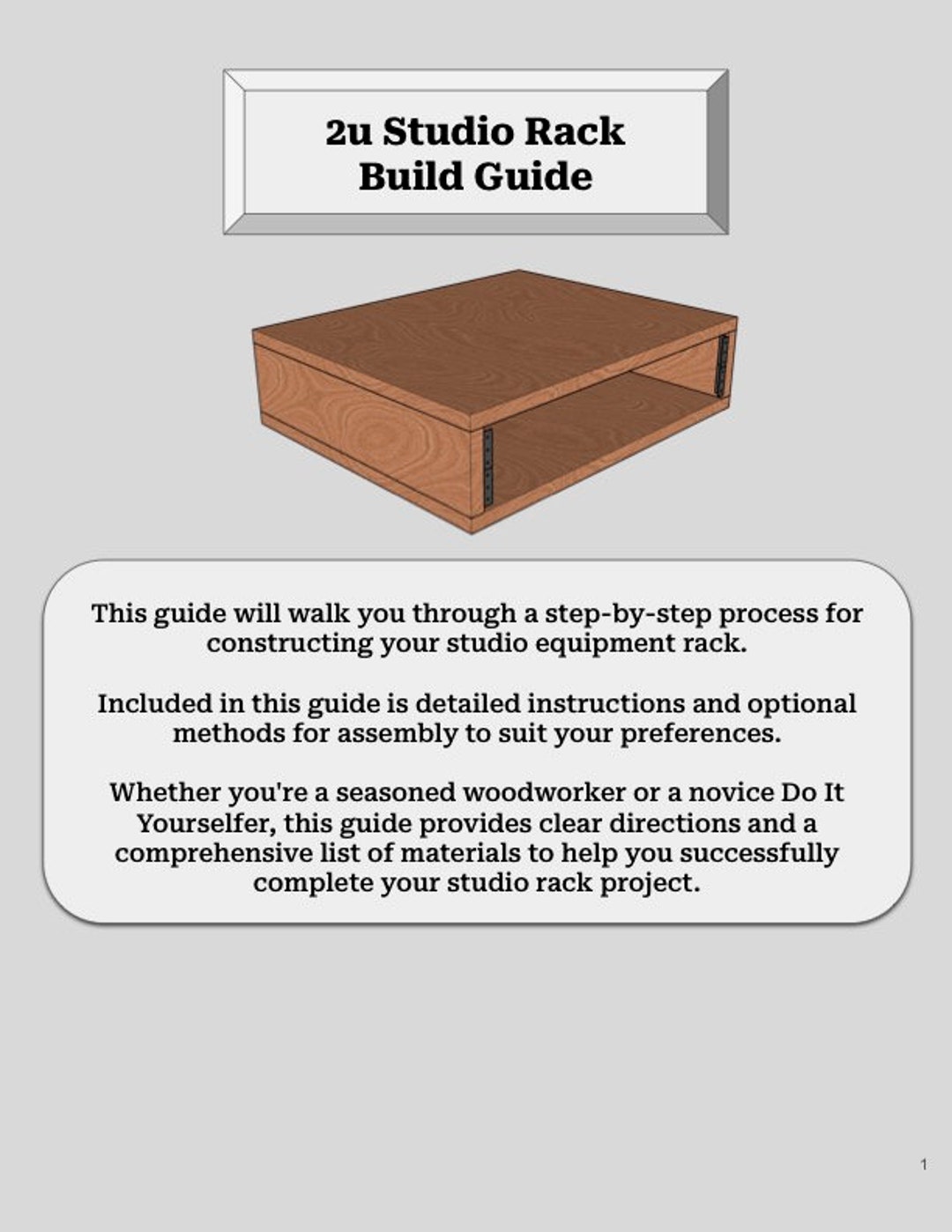 2u Studio Rack Build Plans - Etsy