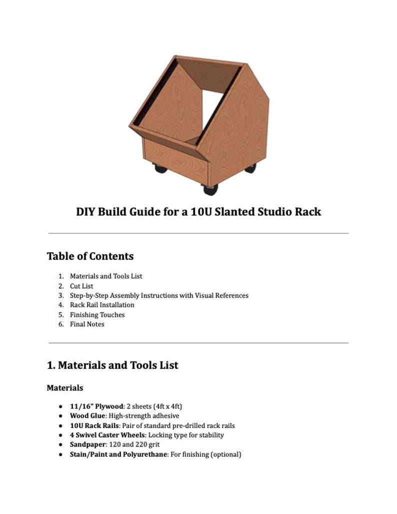 10U Slanted Rack DIY Build Guide - Etsy