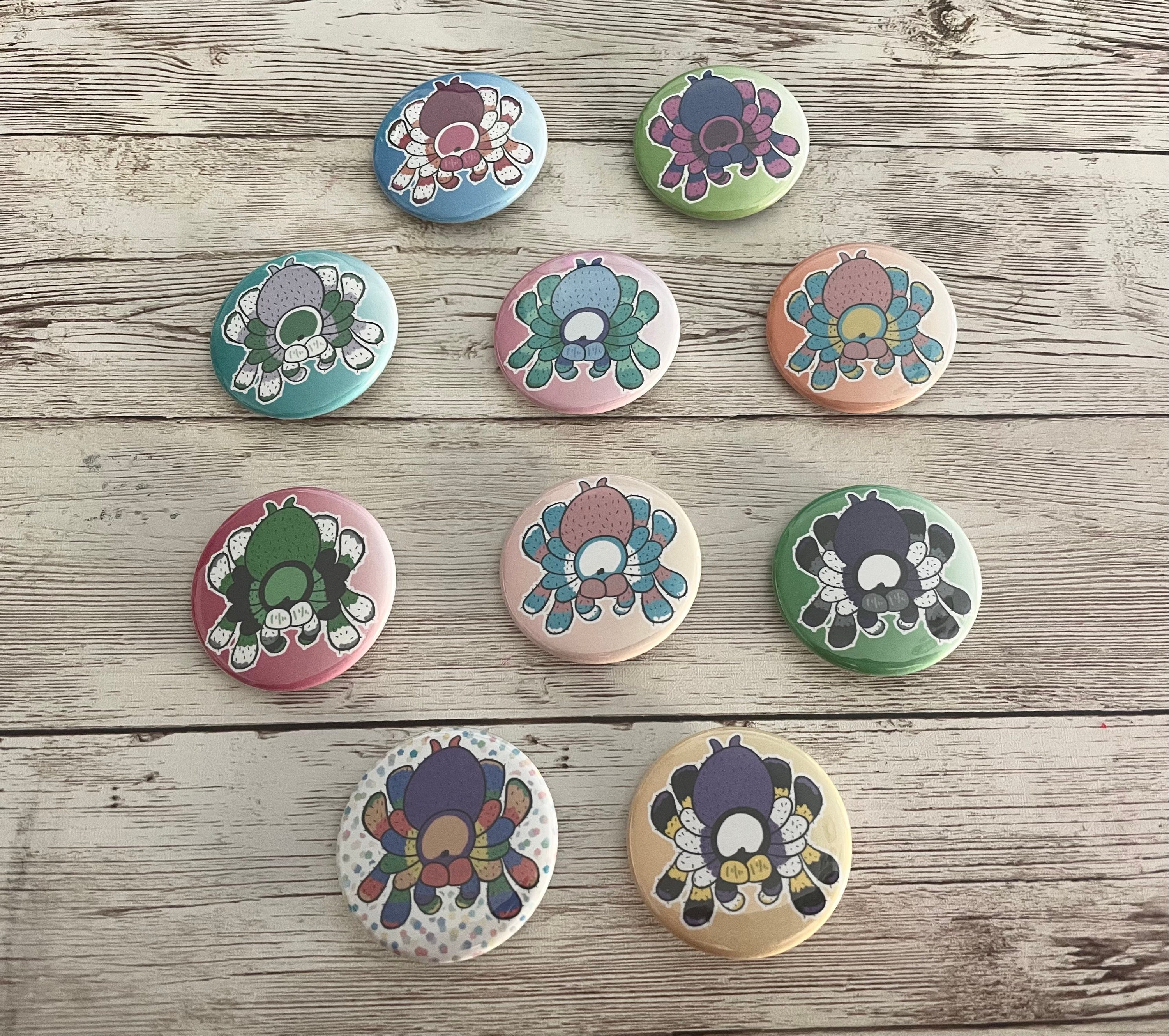 Pride Tarantula Buttons - LGBTQ+ Spiders - Original Artwork - Etsy