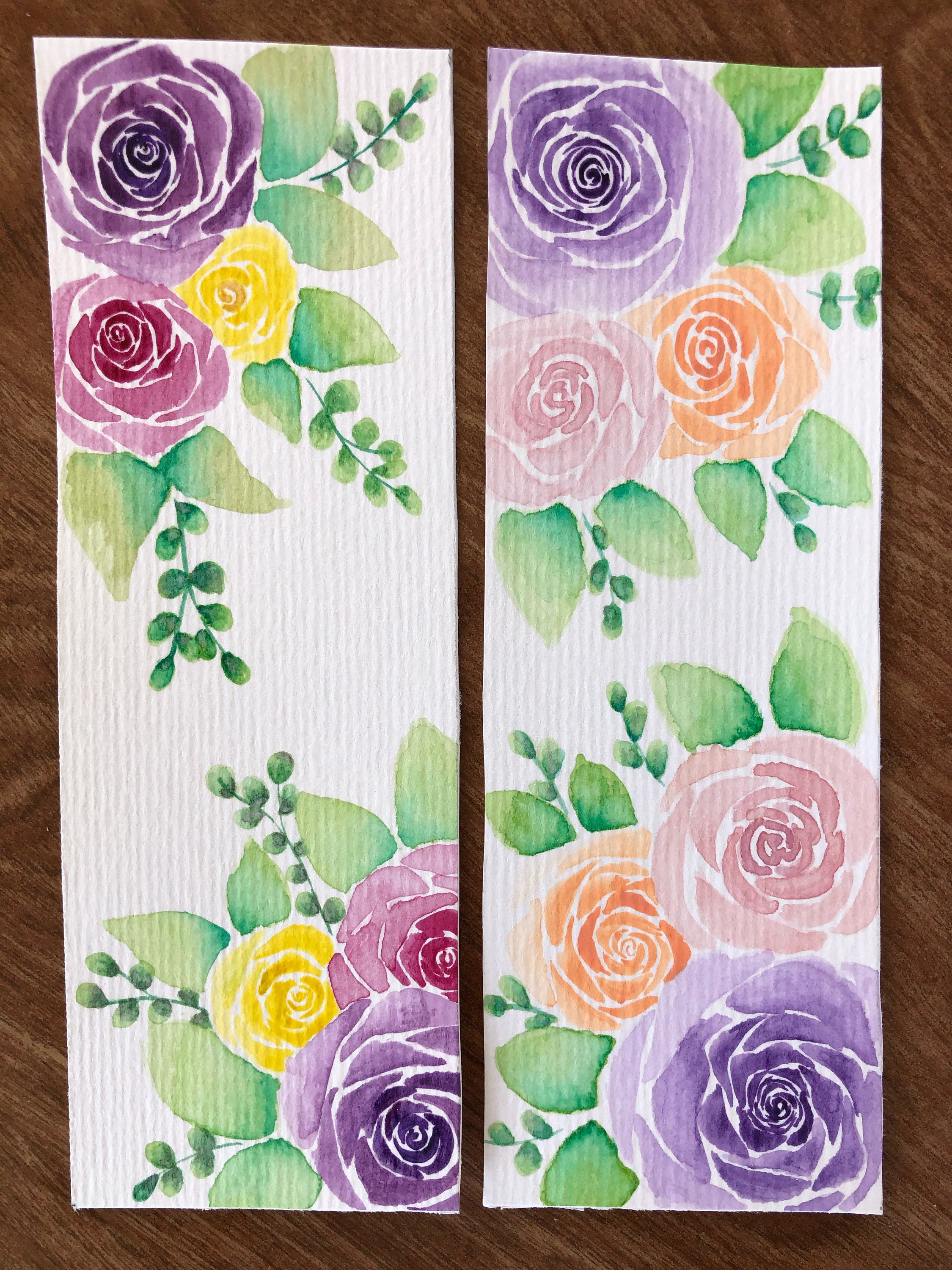 Rose Trio Bookmarks - Etsy