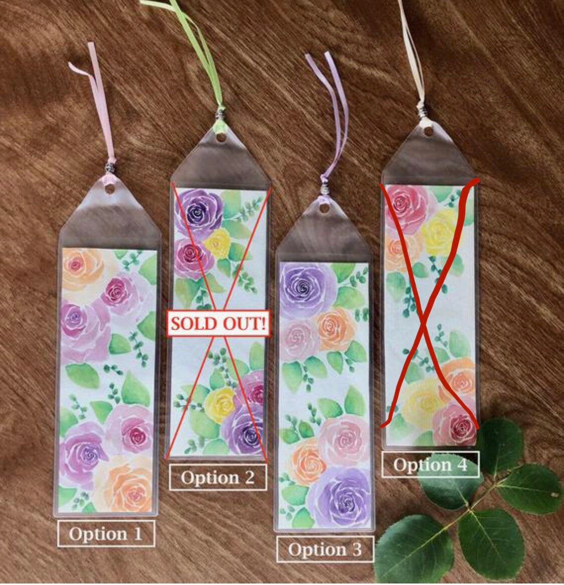 Rose Trio Bookmarks - Etsy