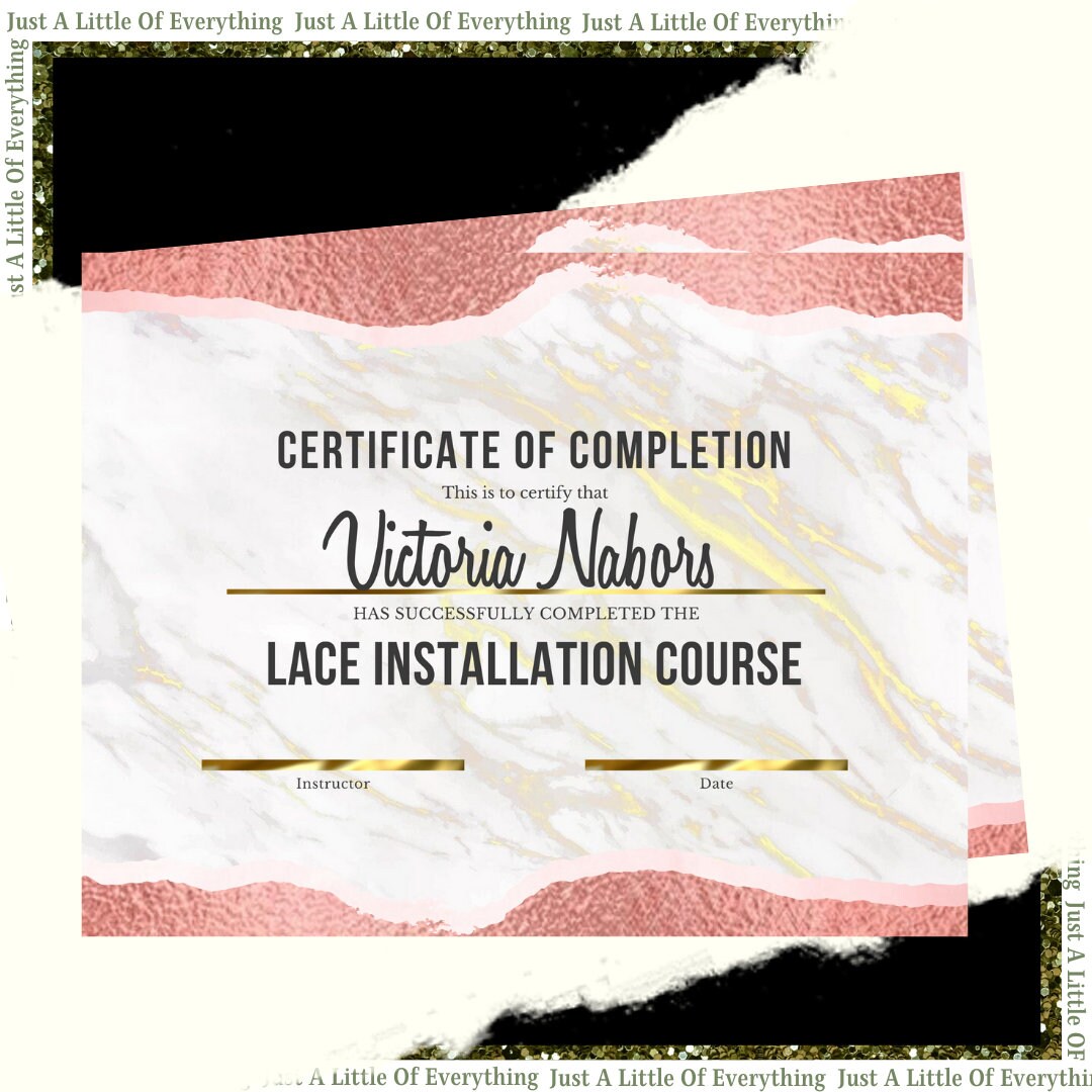 Certificate Template Lash Certificate Lace Certification Certification ...