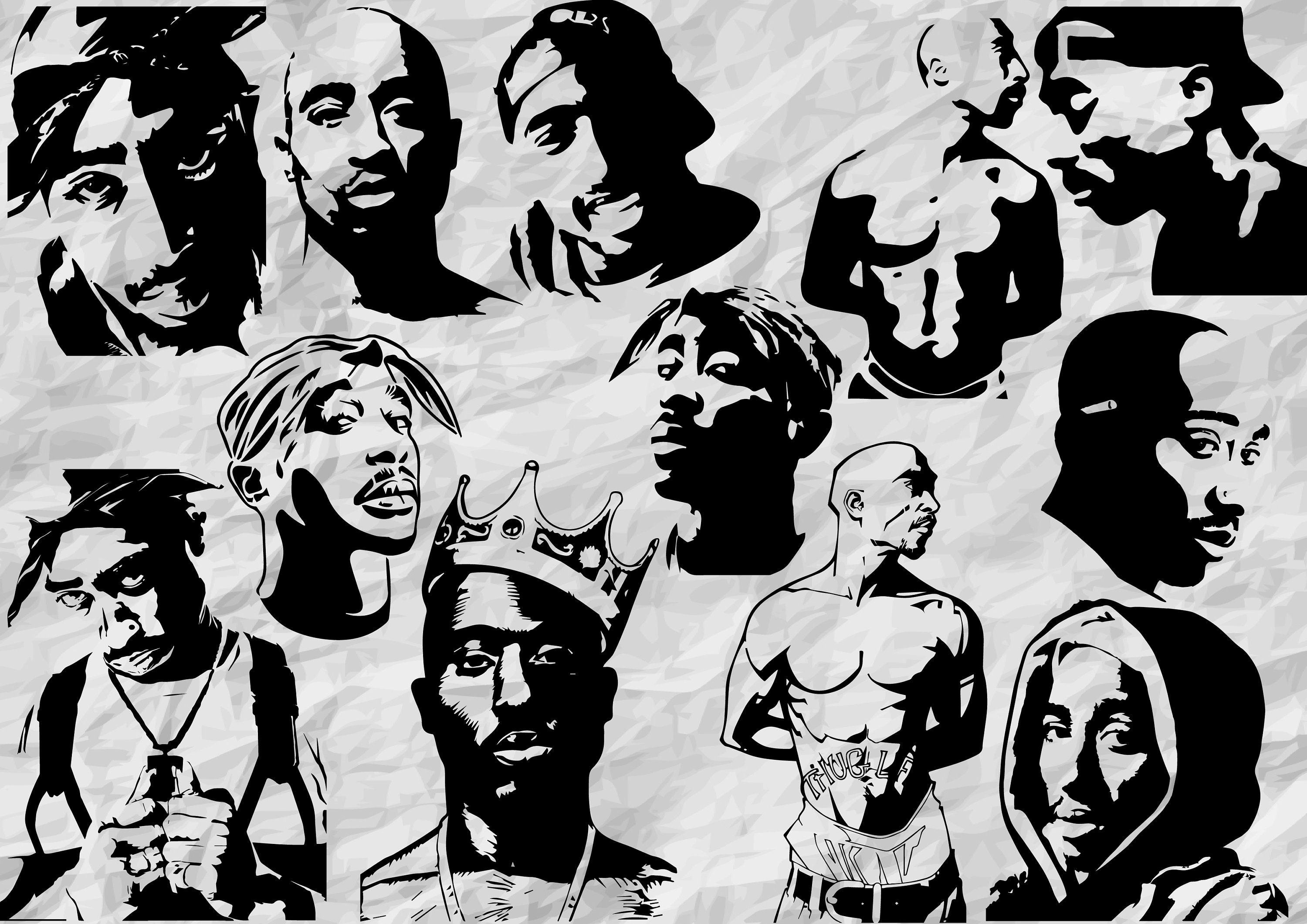 12 Tupac SVG cut file instant download printable vector clip | Etsy