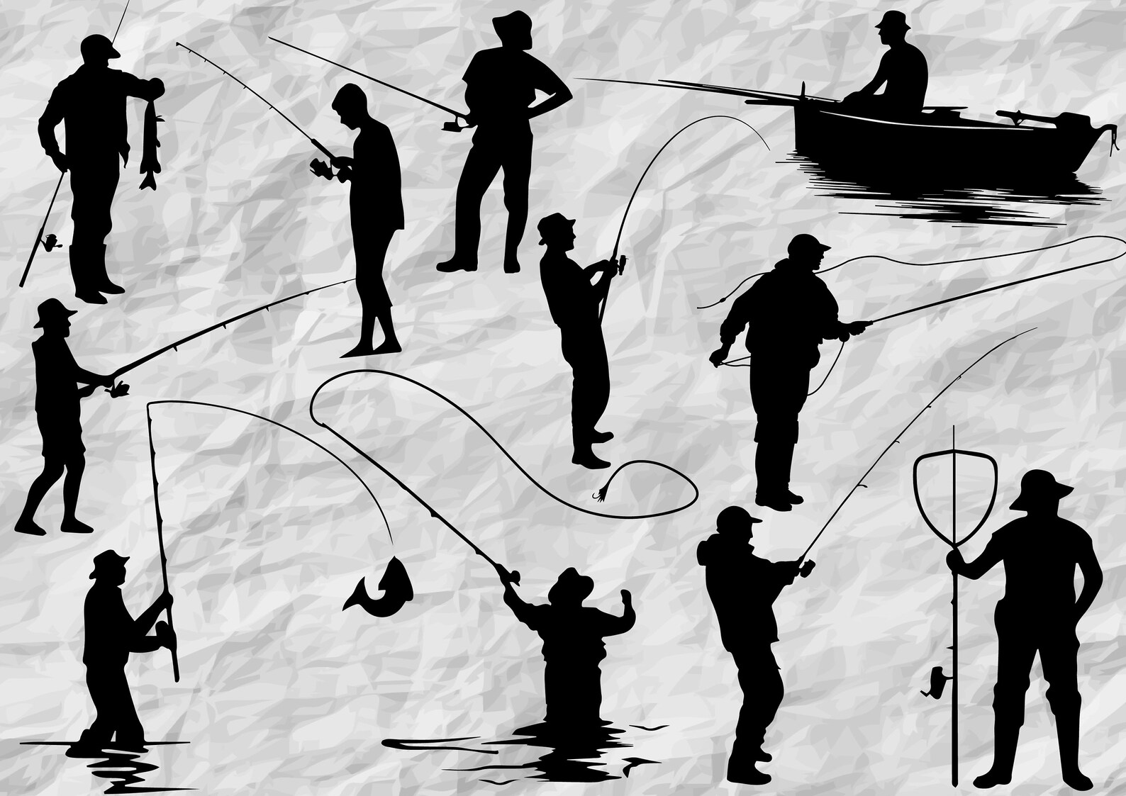 11 Fishing SVG Cut Filesinstant Download Fishing - Etsy