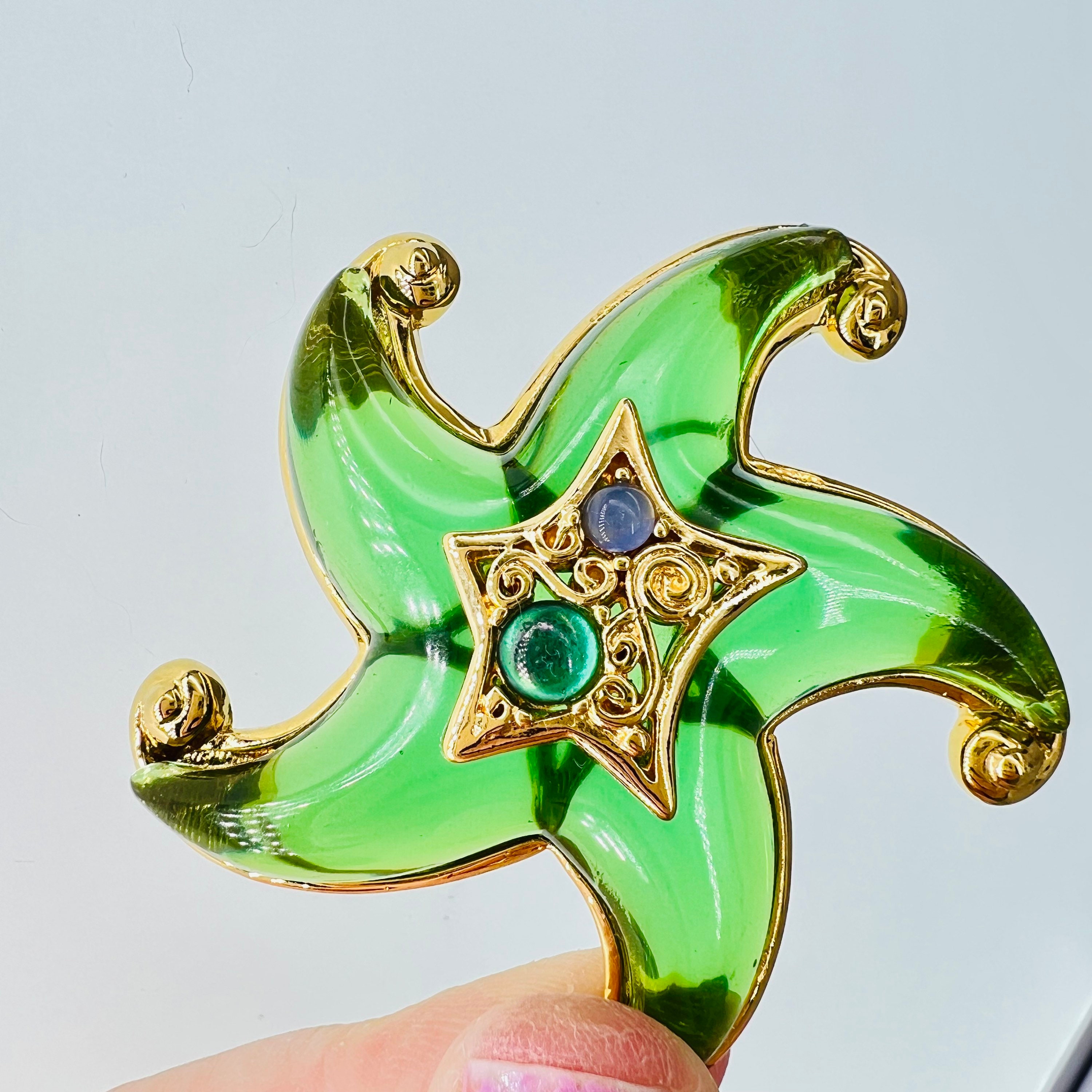 Trifari Lucite Starfish Brooch - Etsy