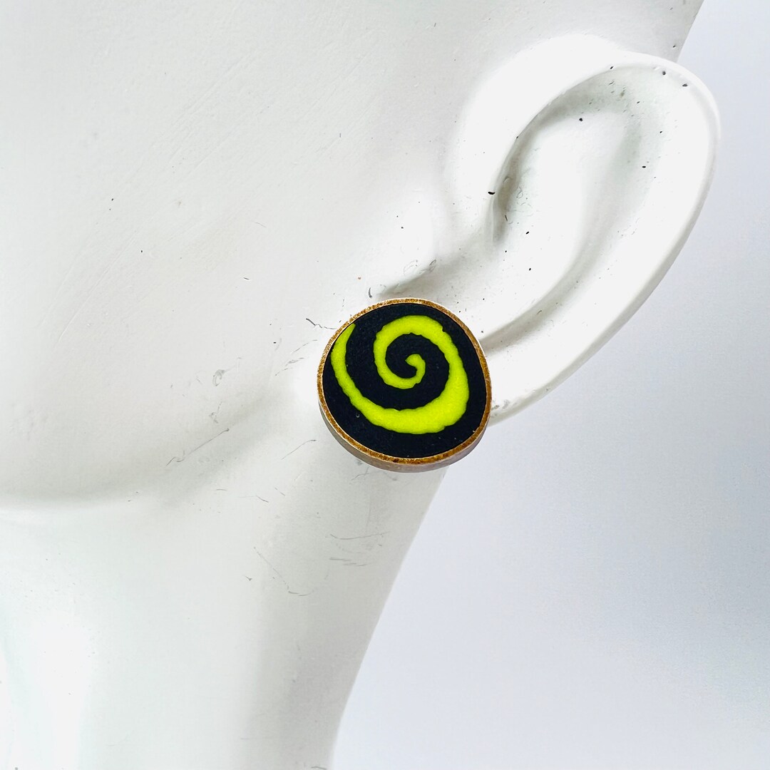 Susan Dyer Sterling Silver & Polymer Earrings Contemporary Vintage - Etsy