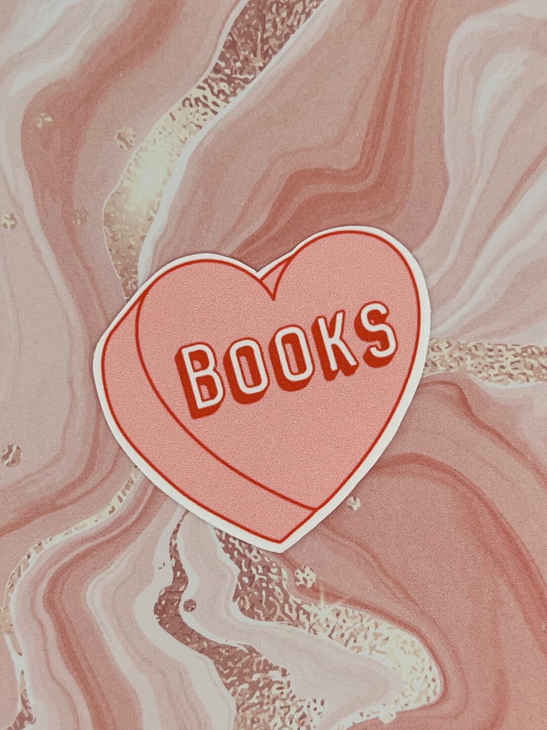 Books Candy Heart Bookish Reading Sticker - Etsy Australia