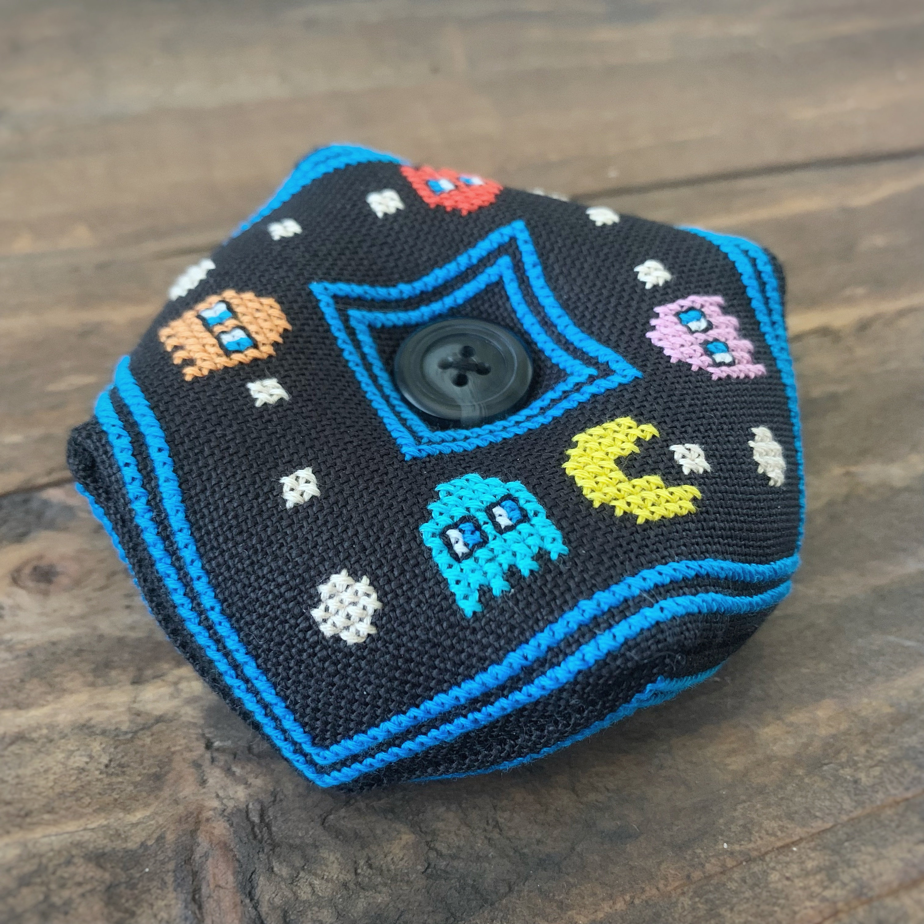 Retro Arcade Game Cross Stitch Biscornu Modern Pattern Ghosts - Etsy