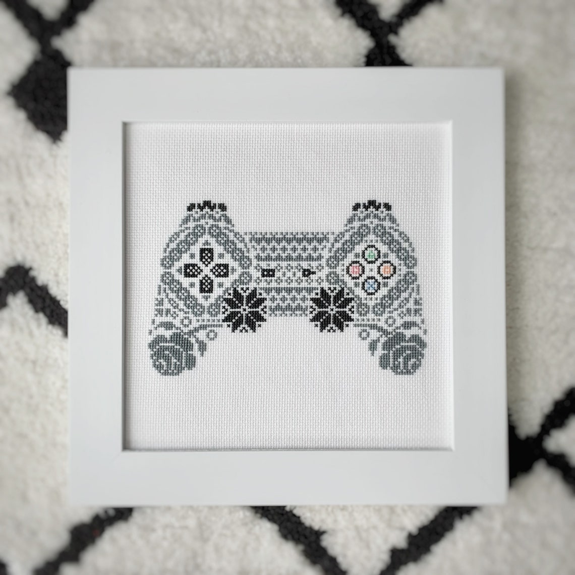 Modern Nordic Retro Console Controller Cross Stitch Pattern - Etsy