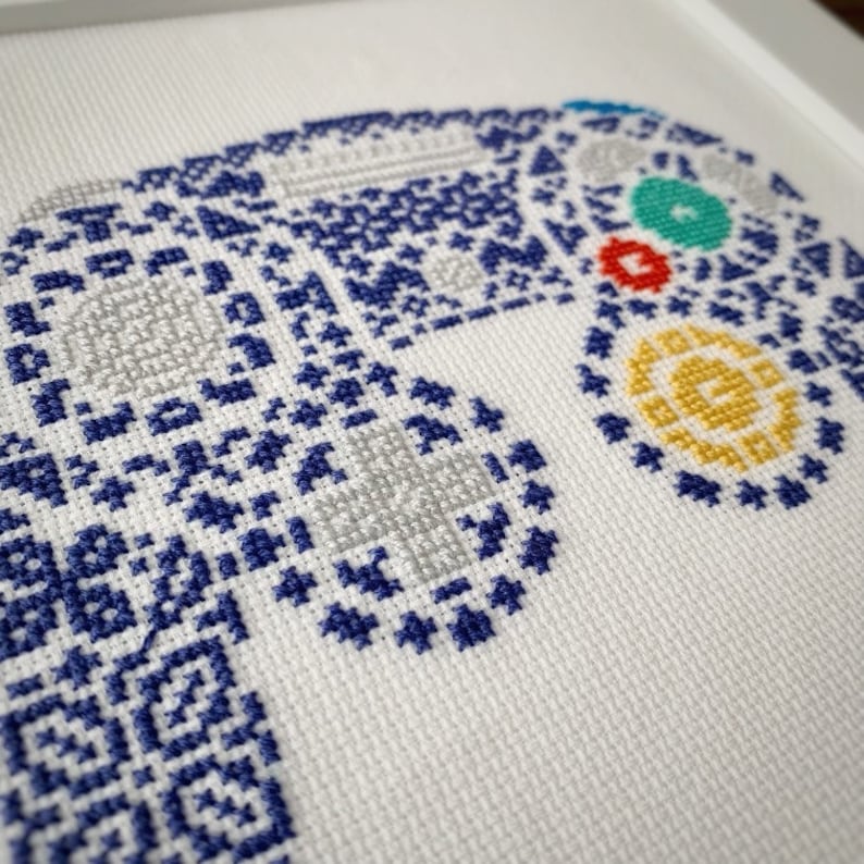 Retro Game Controller, Nordic Modern Cross Stitch Pattern, Instant ...