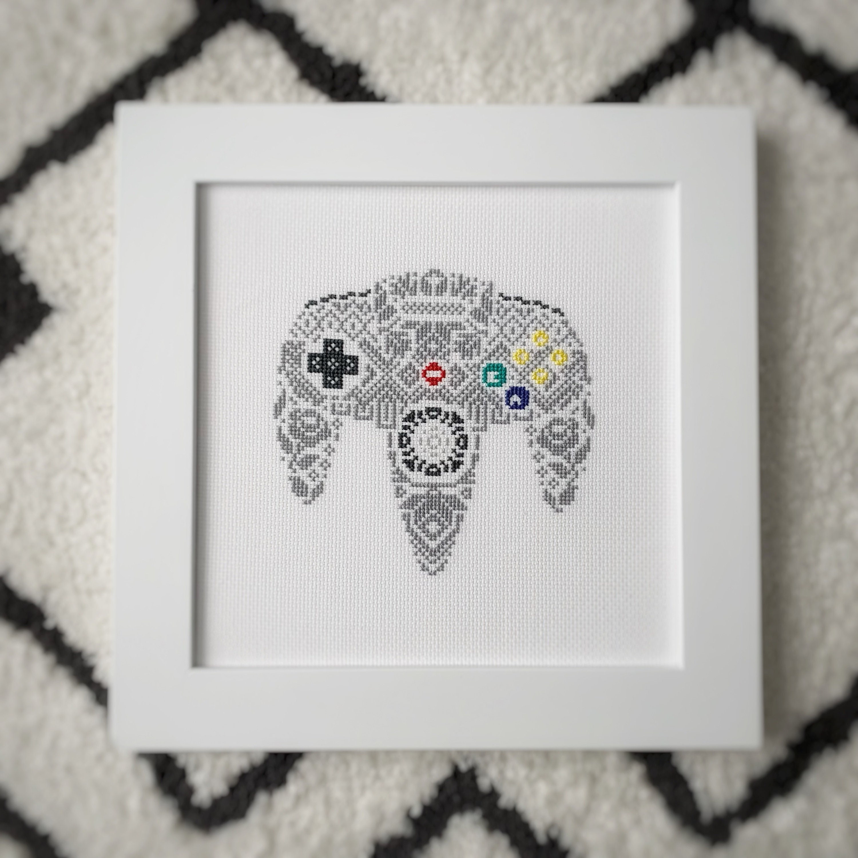 Modern Nordic Retro Game Controller Cross Stitch Pattern - Etsy
