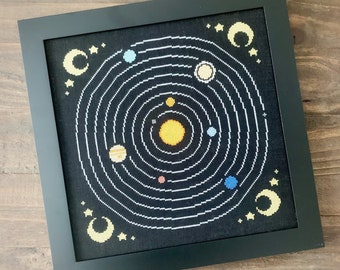 Solar System Cross Stitch Pattern - Etsy