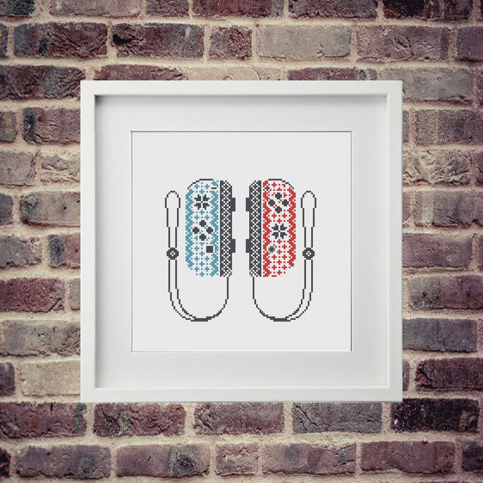 Switch Controller Cross Stitch Pattern Modern Nordic Pattern | Etsy