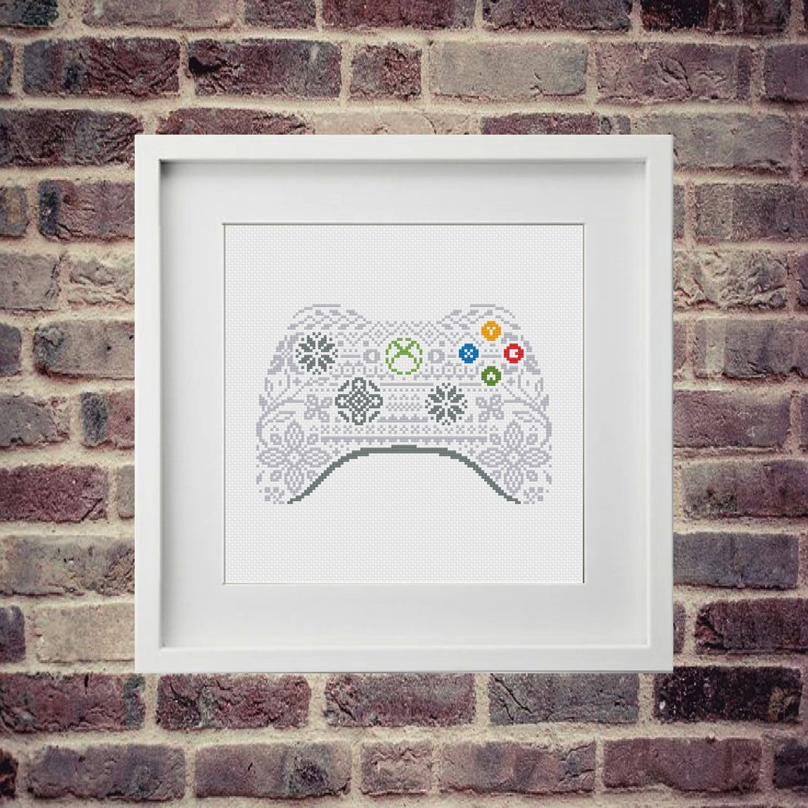 Nordic Modern Game Controller Cross Stitch Pattern, Instant Download ...
