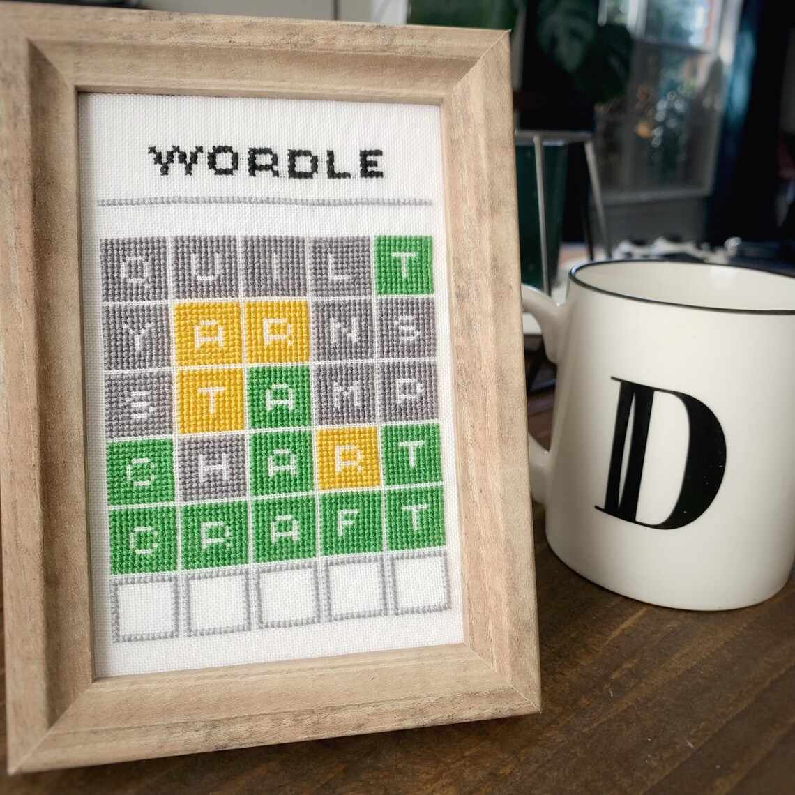 DIY Wordle Puzzle Cross Stitch Modern Pattern Floss Craft - Etsy