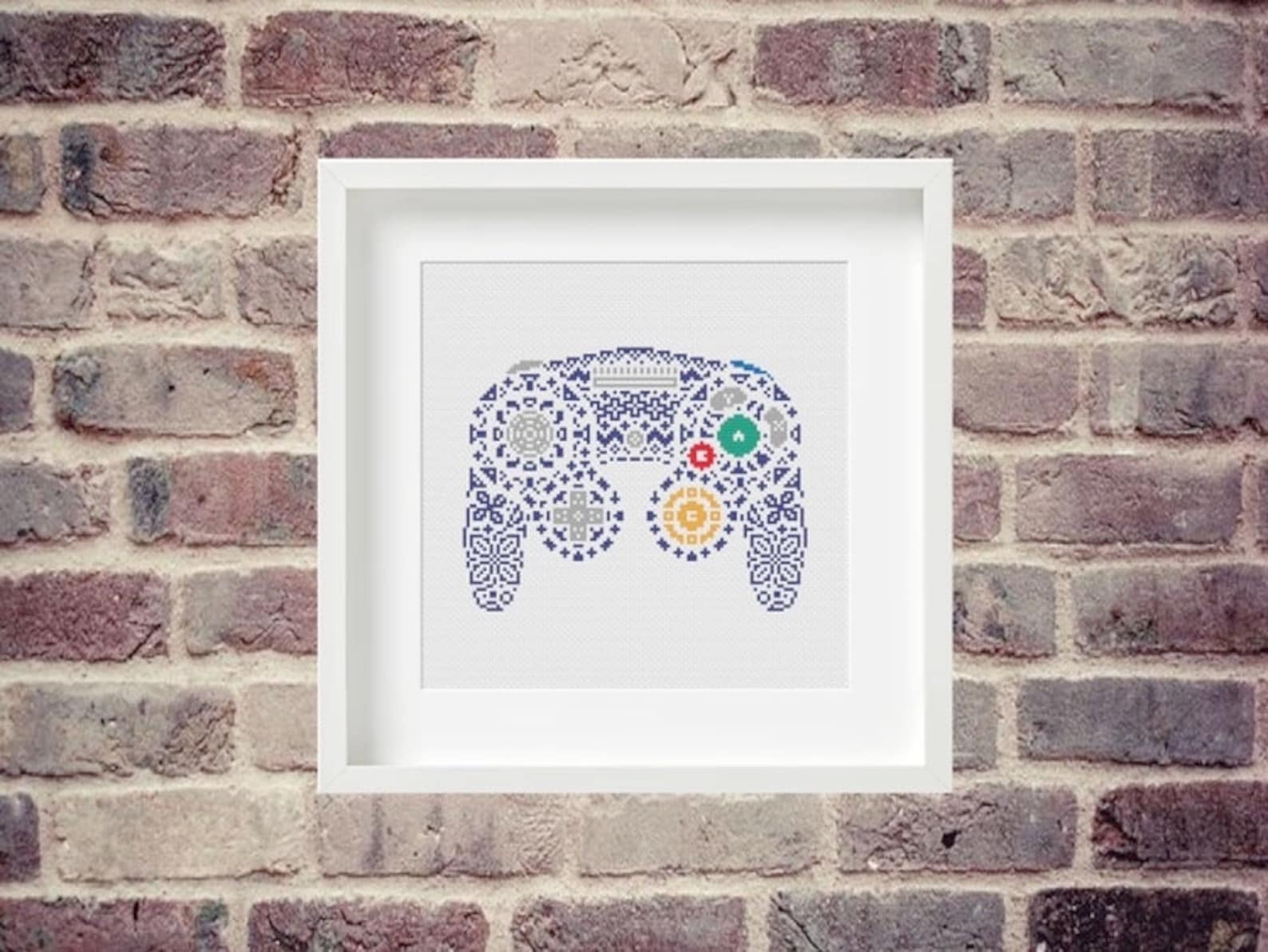 Retro Game Controller Nordic Modern Cross Stitch Pattern - Etsy