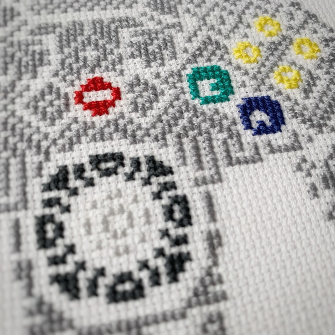 Modern Nordic Retro Game Controller Cross Stitch Pattern | Etsy