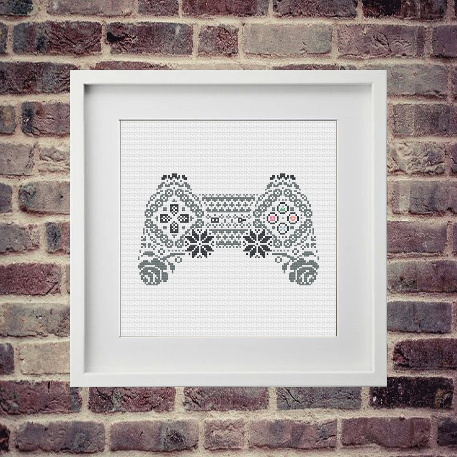 Modern Nordic Retro Console Controller Cross Stitch Pattern - Etsy