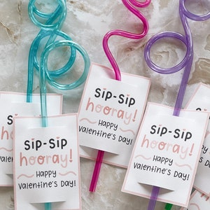 Sip Sip Hooray Happy Valentine's Day Printable Instant Download | Fun ...