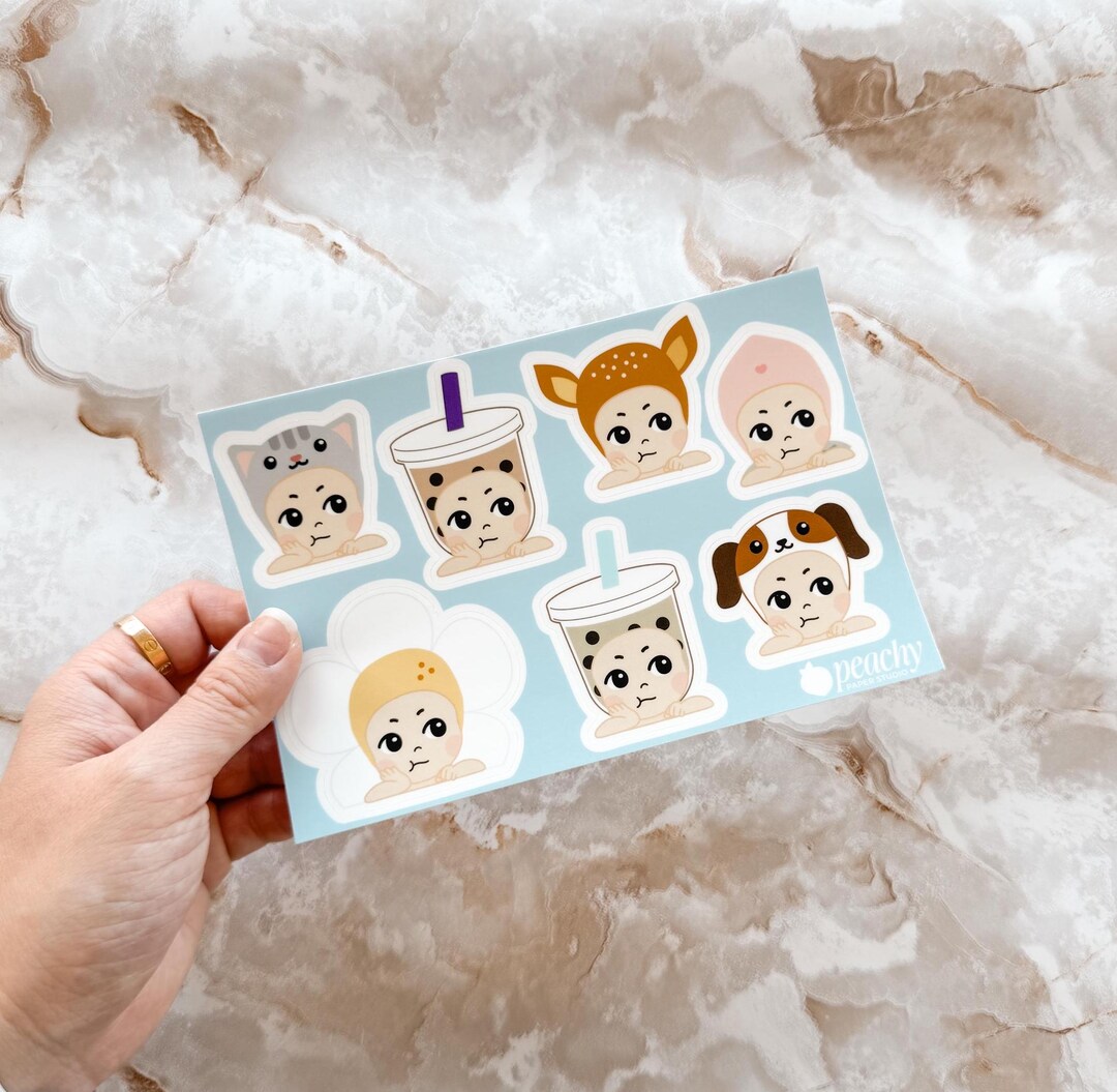 Grumpy Angels - Hipper Sticker Sheet Series 2 | Matcha Boba, Milk Tea ...