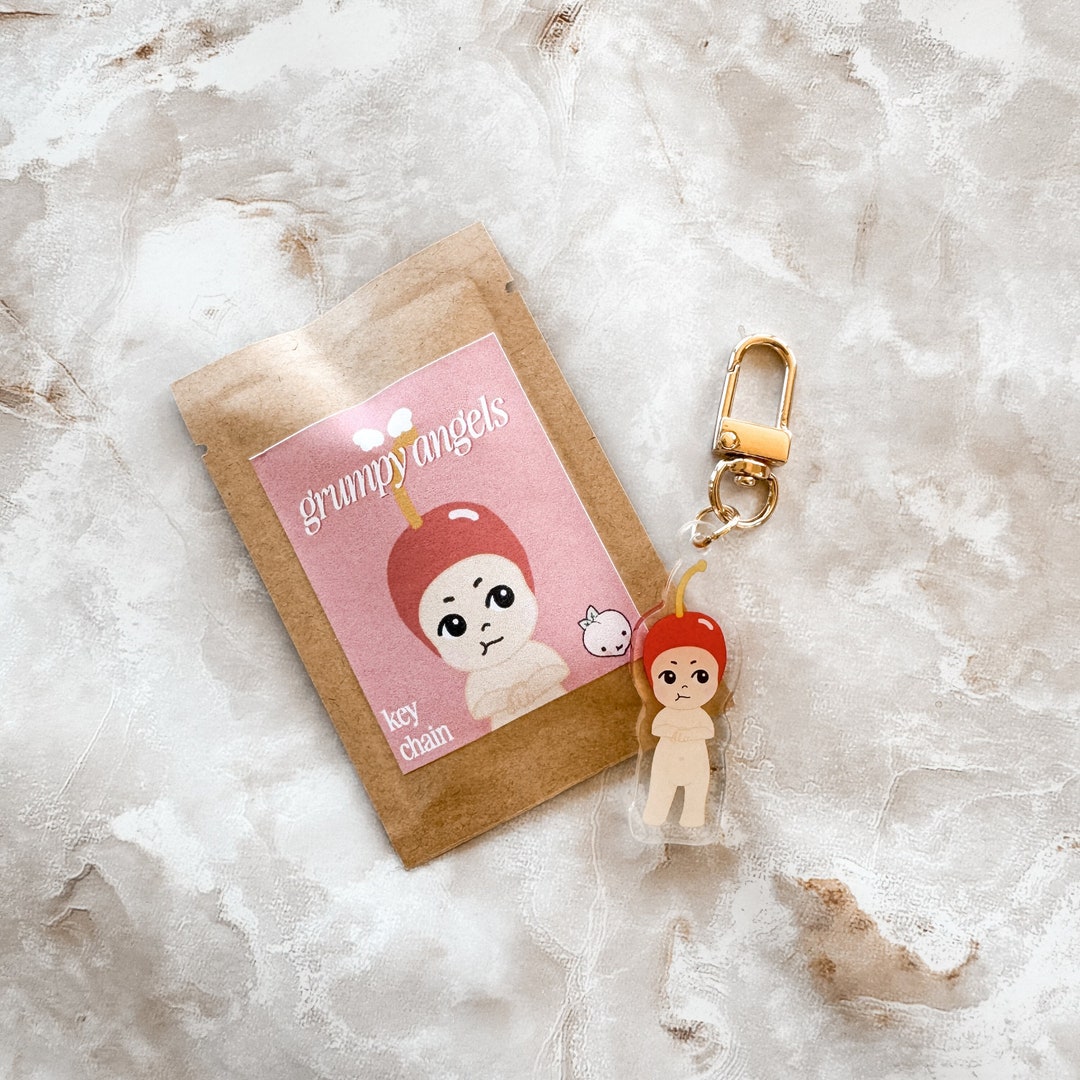 Grumpy Angels - Cherry Boy Acrylic Keychain - Etsy