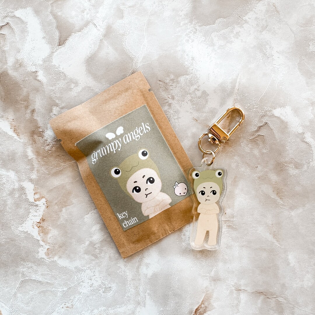 Grumpy Angels - Froggy Boy Acrylic Keychain - Etsy