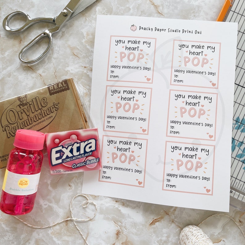 You Make My Heart POP Printable Instant Download | Fun Valentine's ...