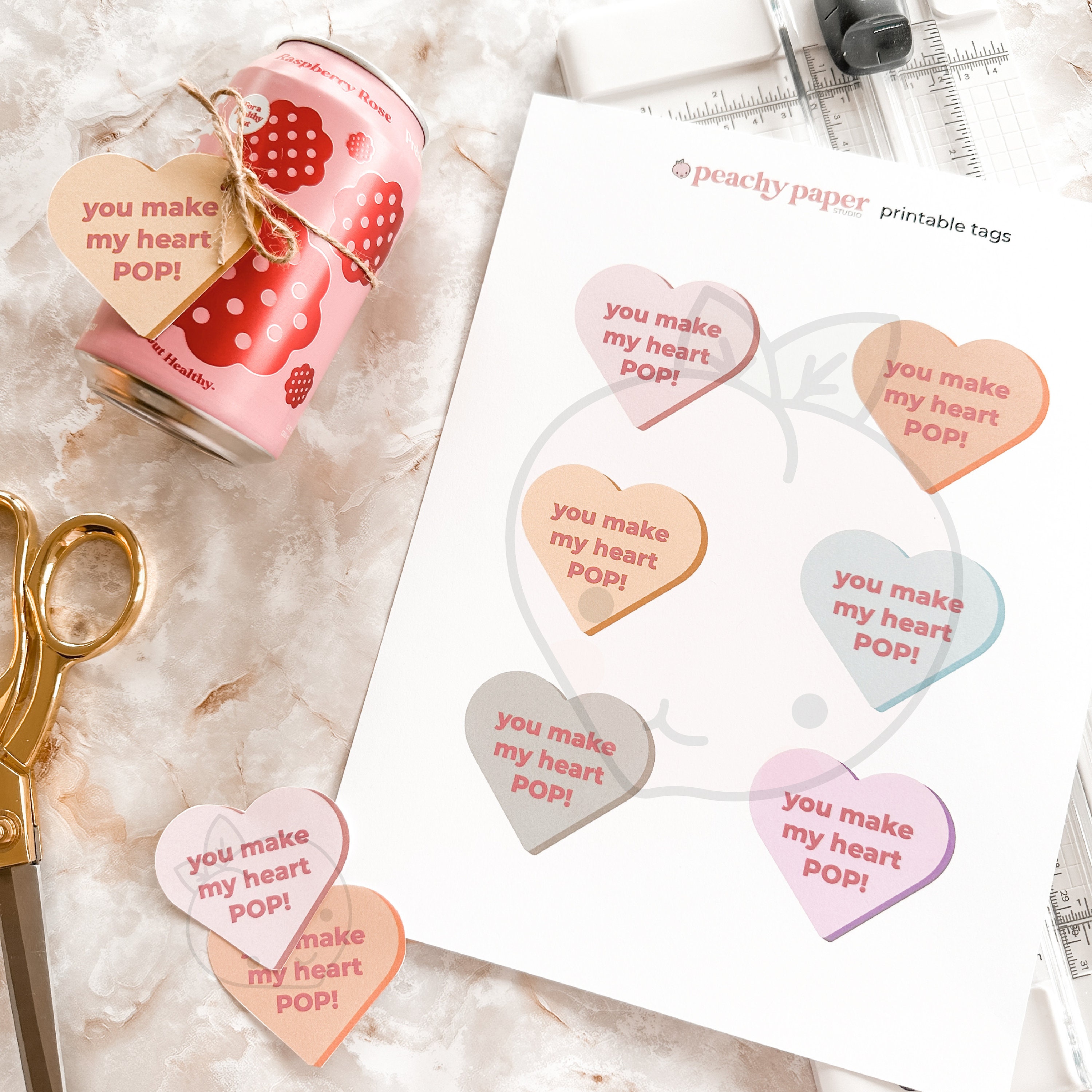You Make My Heart POP Conversation Heart Printable Instant Download ...
