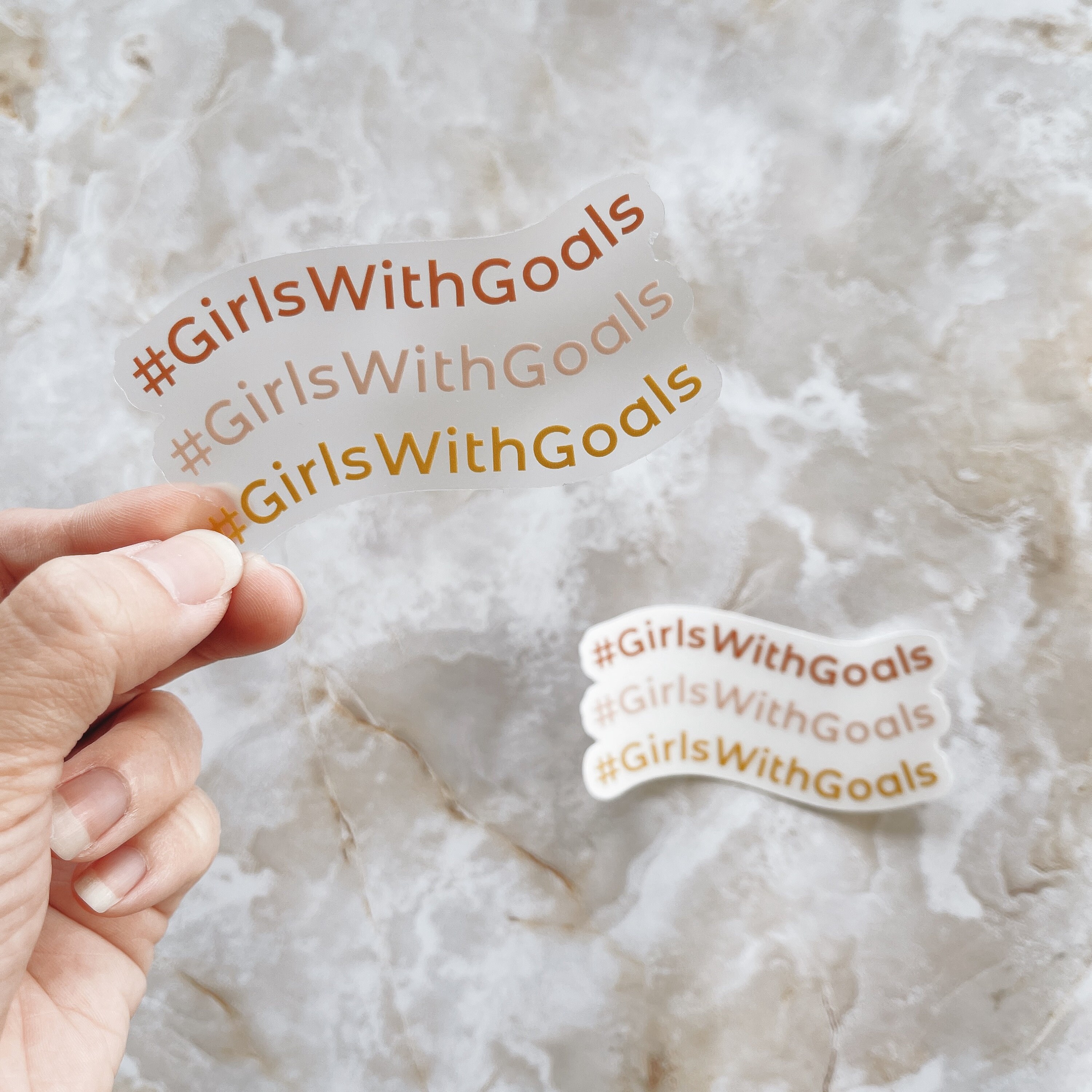 Girls With Goals TRANSPARENT WEATHERPROOF Sticker for Laptop, Water ...