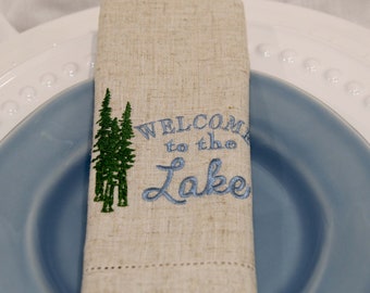 Lake House Napkins - Etsy