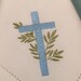Set of Embroidered Easter Napkins, Religious Cross, Matthew 28:6 ...