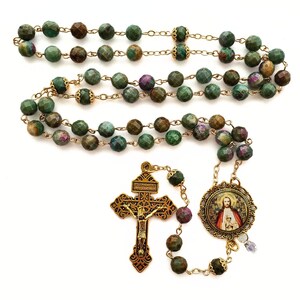 Holy Communion Ruby Fuschite Rosary - Etsy