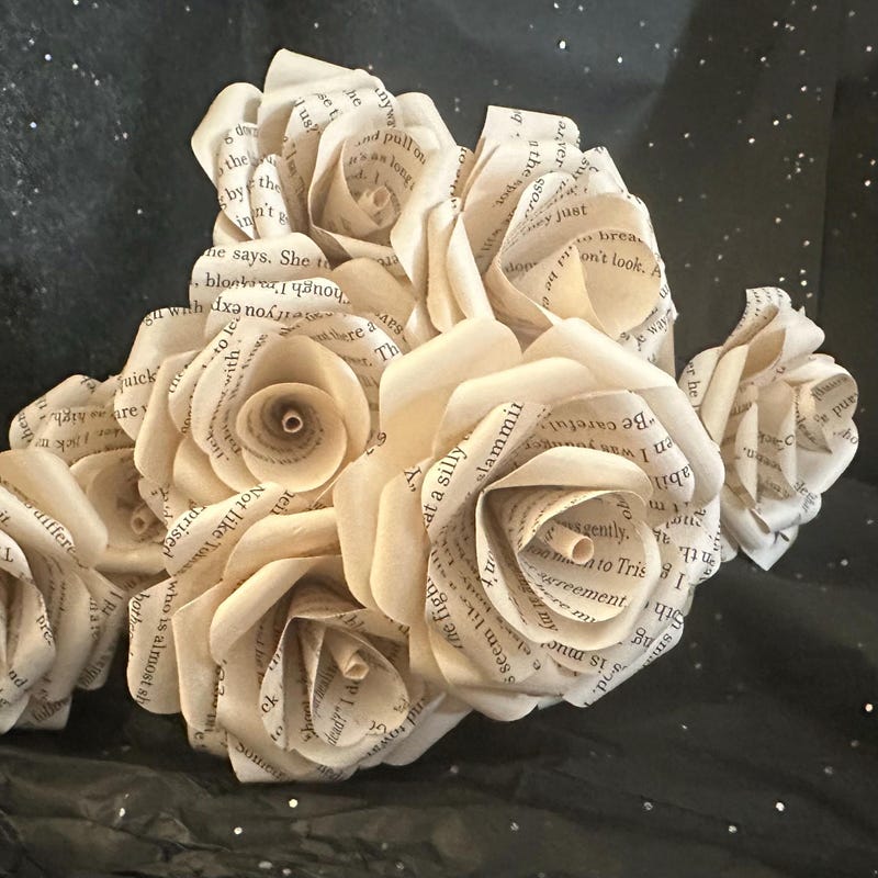 Book Page Bouquet - Etsy