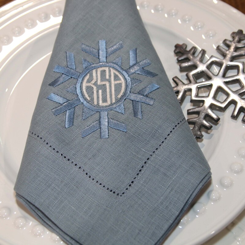 Snowflake Napkins - Etsy
