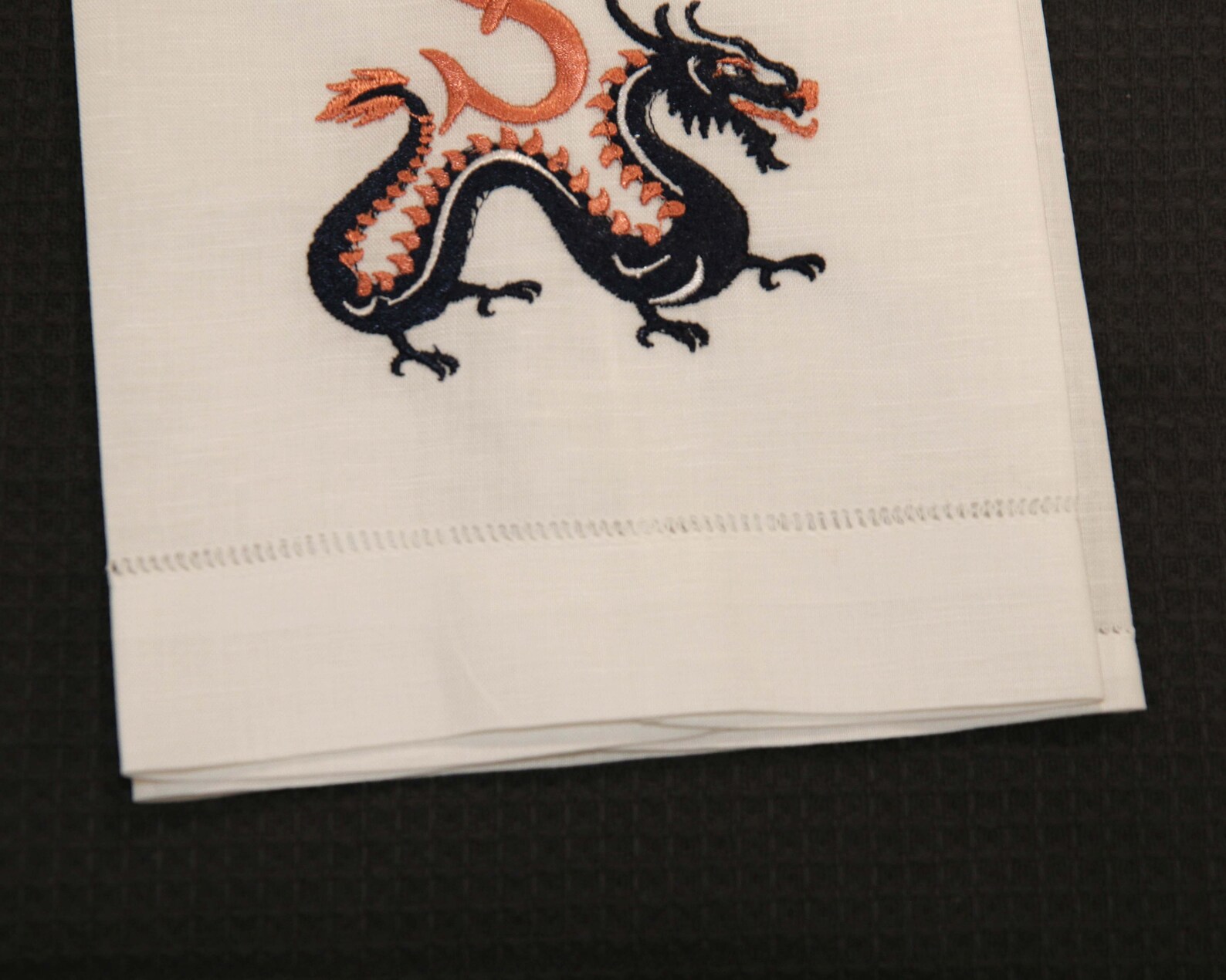 Dragon Monogram Hand Towel Guest Hand Towel Masculine Decor - Etsy