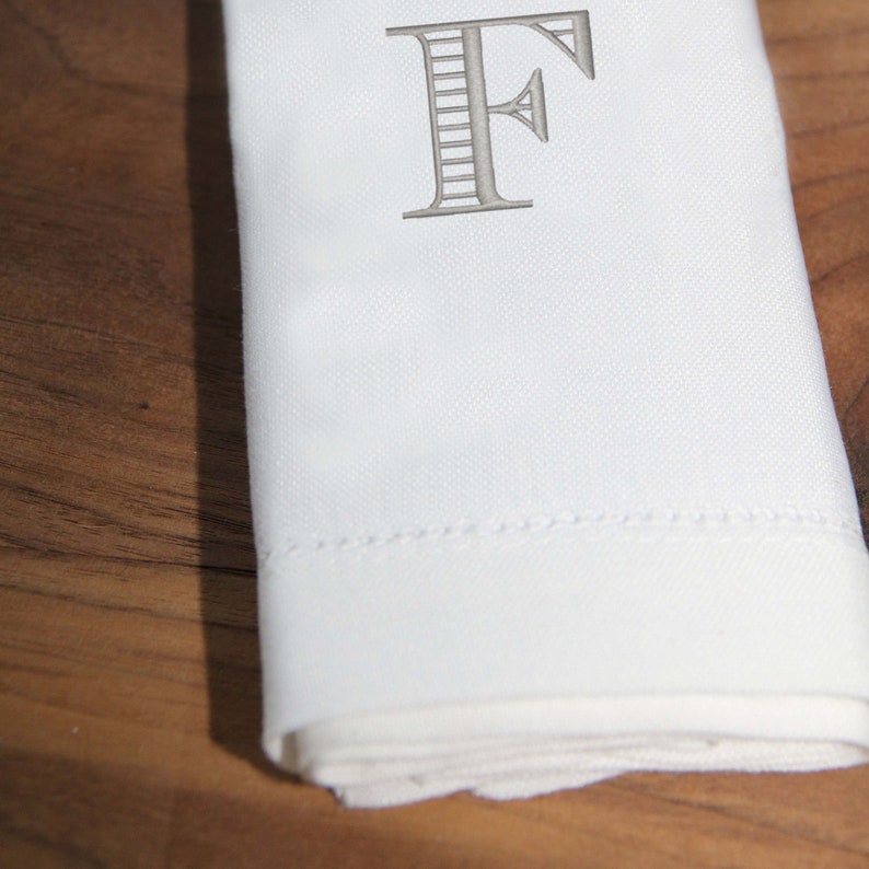 Set of Personalized Embroidered Monogram Wedding Napkins on - Etsy