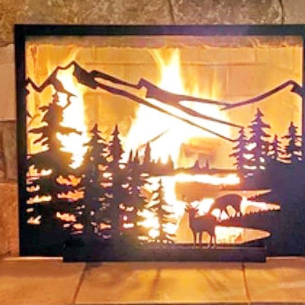 Fireplace Screen - Etsy