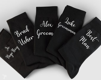 Personalised Wedding Socks All Roles Available Wedding Party | Etsy