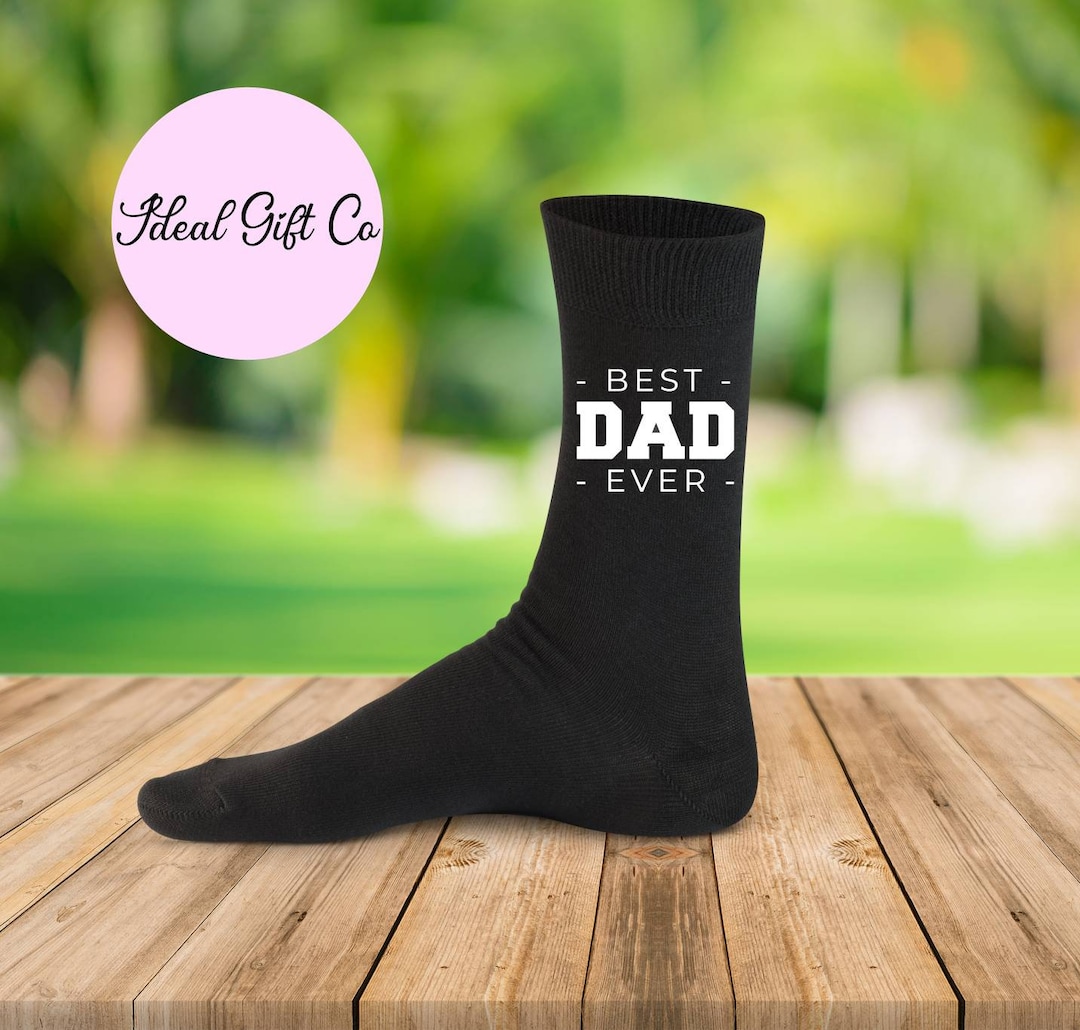 Best Dad Ever Socks, Sock Gift for Dad, Fathers Day Socks, Dad Birthday ...
