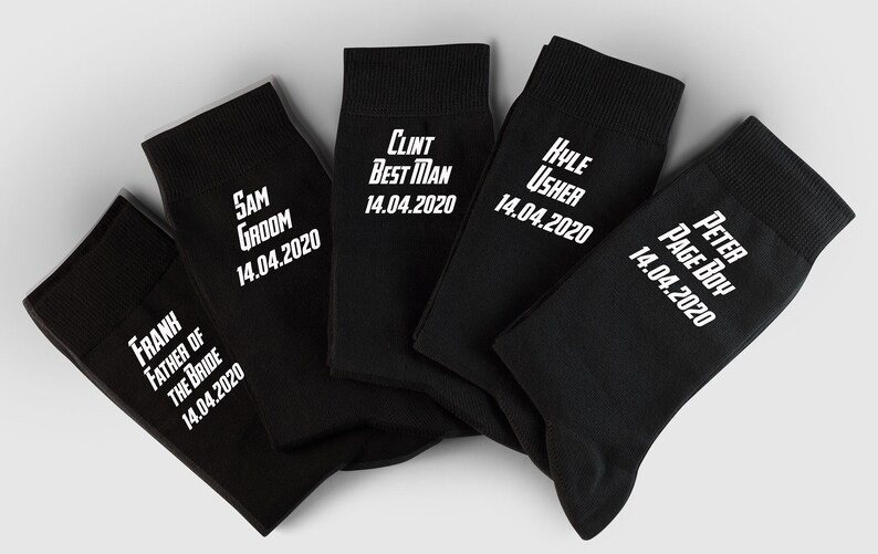 Personalised Wedding Socks All Roles Available Wedding Party - Etsy