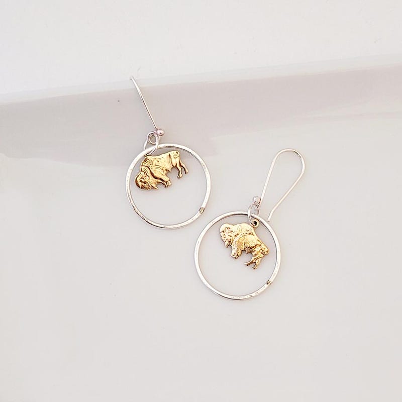 Bison Earrings - Etsy