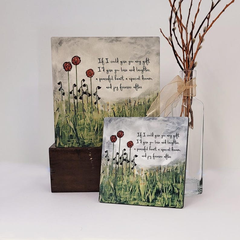 Give You Any Gift - Art Panels in Matte Silver Metal: Inspirational ...
