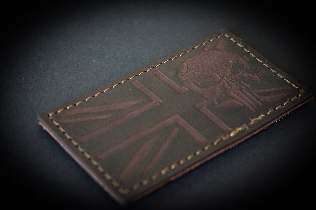 Leather Union Jack Angry Skull Patch - Etsy