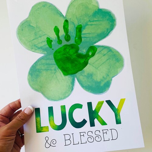 Lucky Little Leprechaun Handprint / Happy St Patrick's Day - Etsy