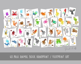 A-Z ABC Alphabet Handprint Craft Art Phonic Book / Baby Toddler Child ...