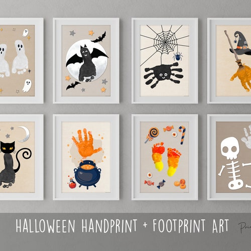 Halloween Handprint Footprint Pack / Craft Art Baby Toddler - Etsy